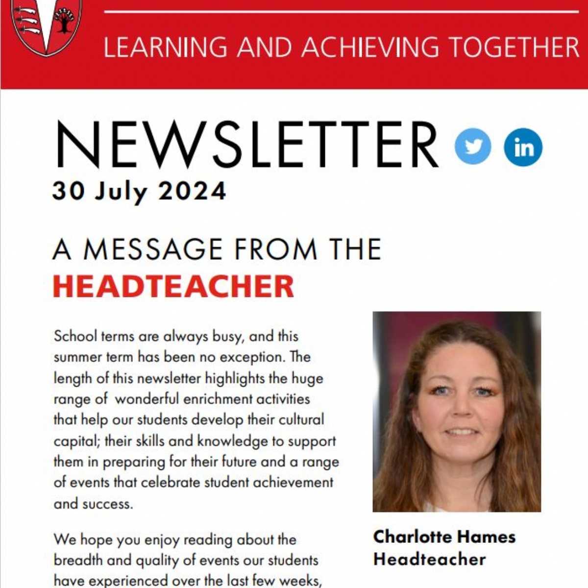 Brentside High School - Newsletter July 2024